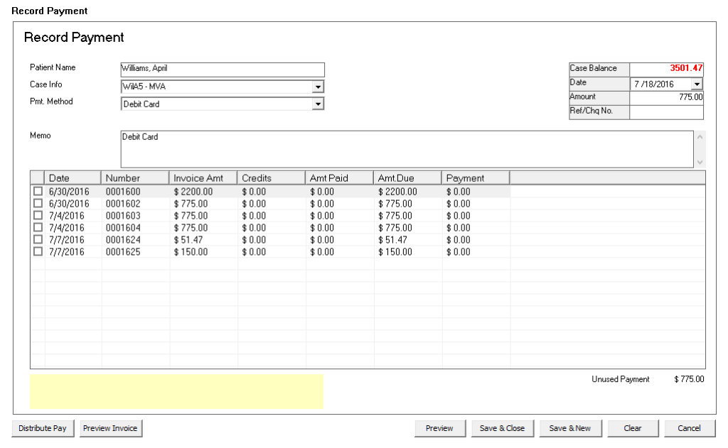 Recording Payments