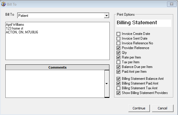 How to Print a Patient’s Billing Statement